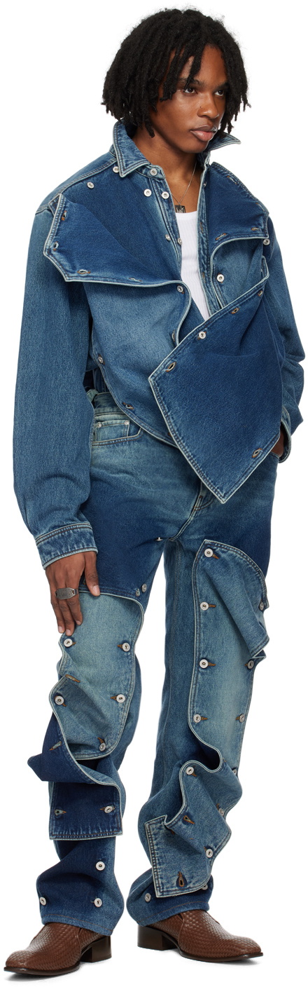 Y/Project Blue Snap Off Jeans Y/Project