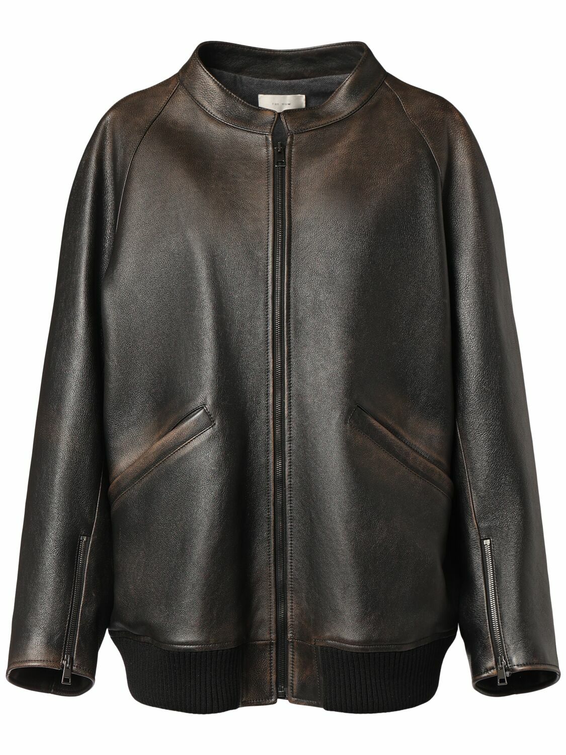 THE ROW Kengia Leather Bomber Jacket The Row