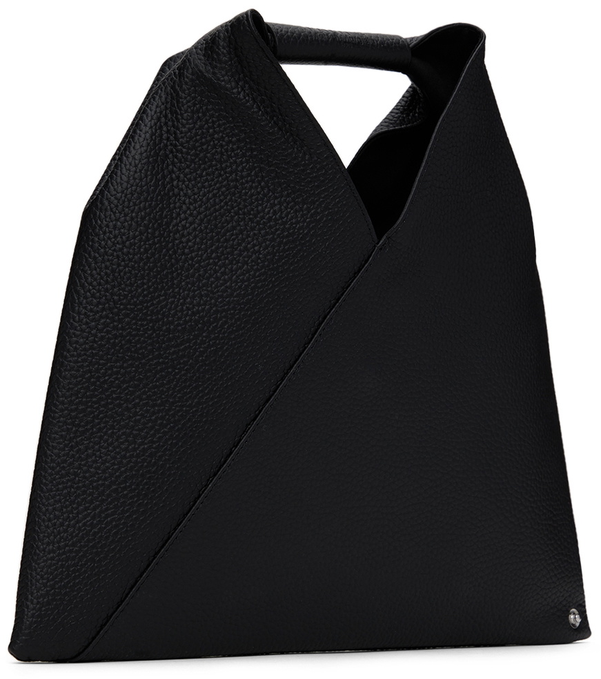 MM6 Maison Margiela Black Mini Triangle Tote MM6 Maison Margiela