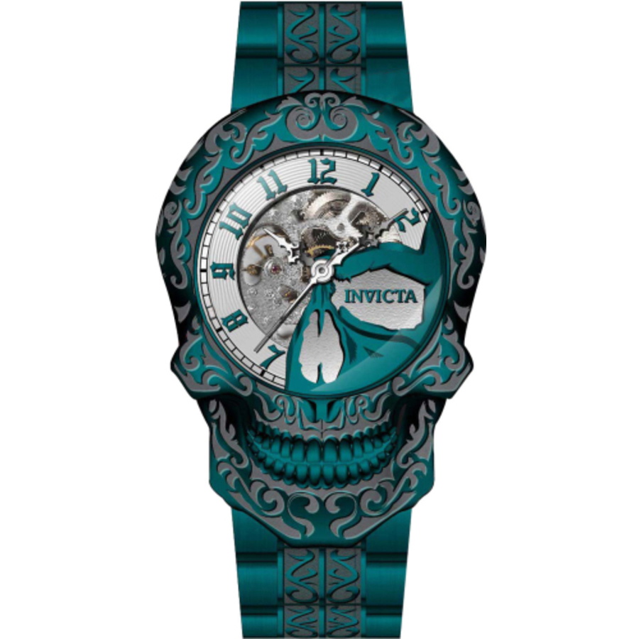 Invicta Artist Skull Automatic Silver Dial Mens Watch 40759 Invicta