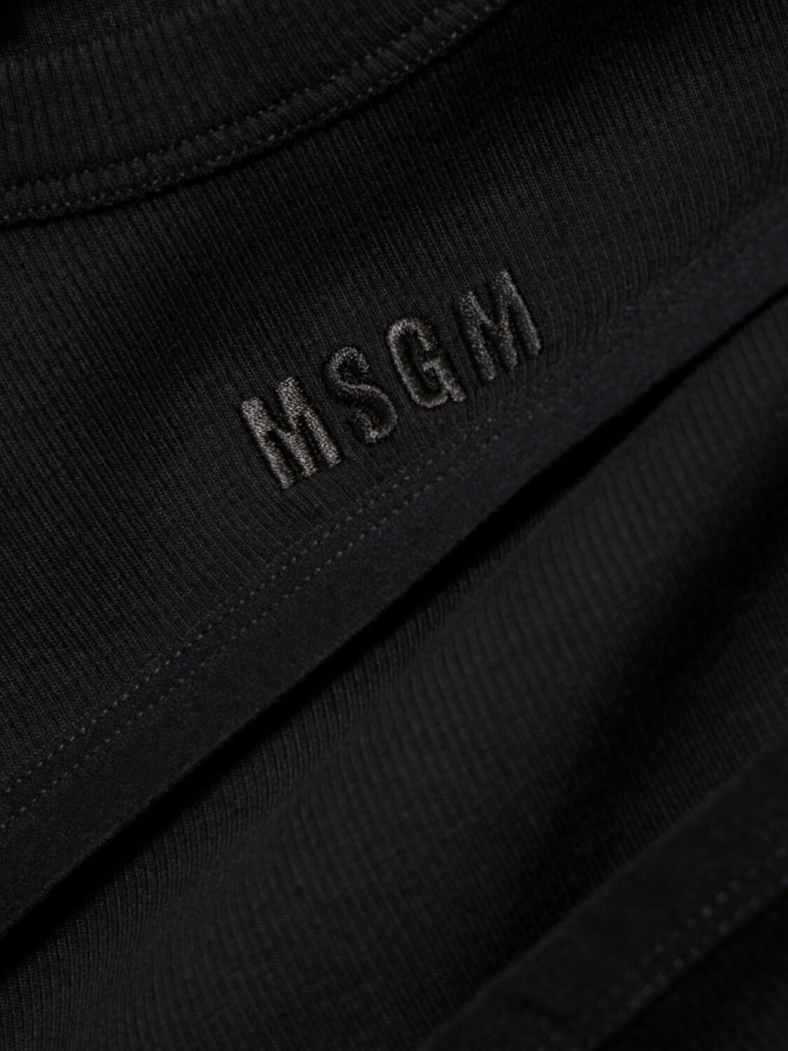 MSGM - Stretch Cotton Cutout T-shirt MSGM