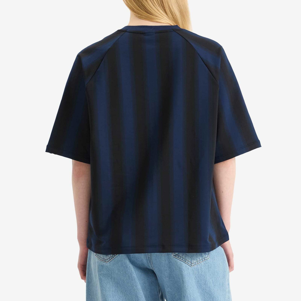 Adidas Women's Loose Linear T-Shirt in Night Indigo adidas