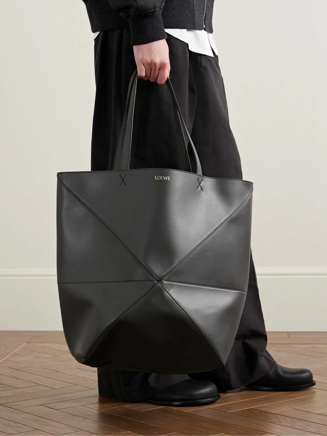 LOEWE - Puzzle Fold XL Panelled Leather Tote Bag Loewe