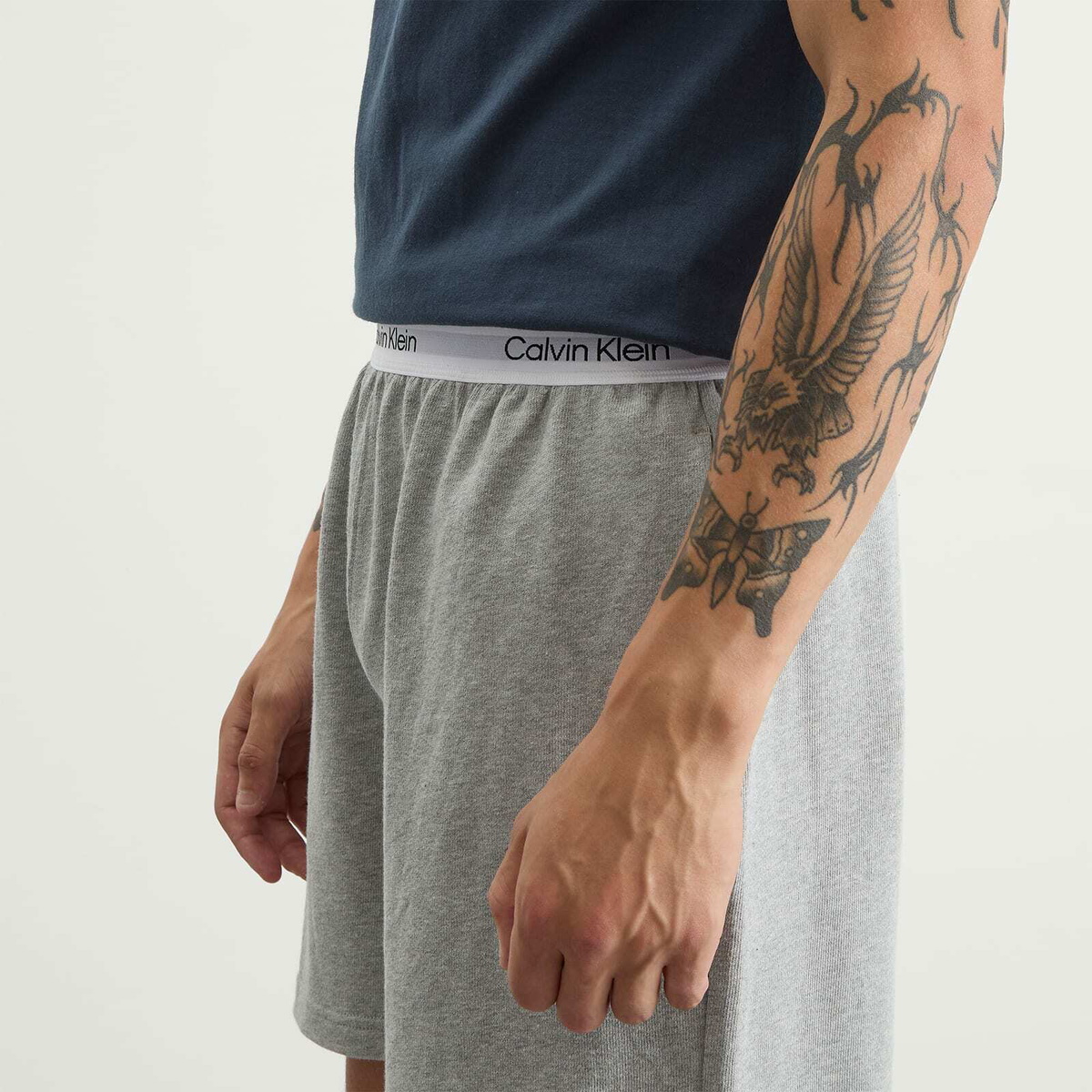 Calvin Klein Men's Sleep Short in Grey Calvin Klein