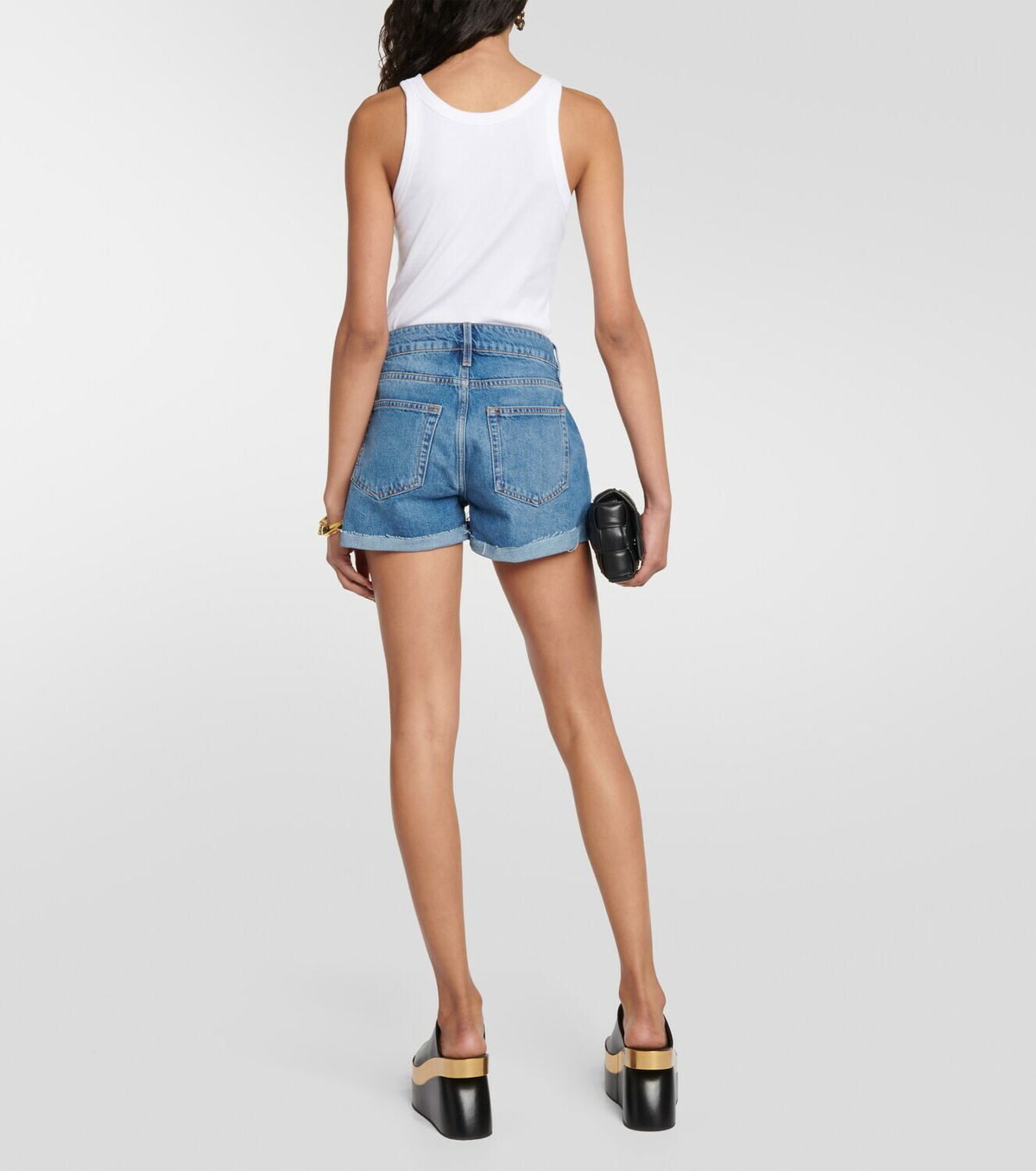 Frame Le Grand Garcon denim shorts Frame Denim
