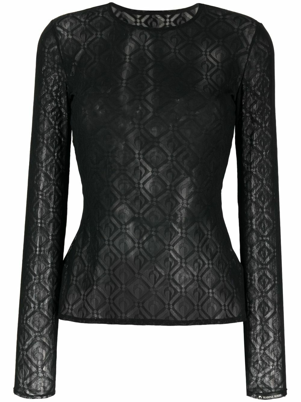 MARINE SERRE - Moonogram Mesh Second Skin Top Marine Serre