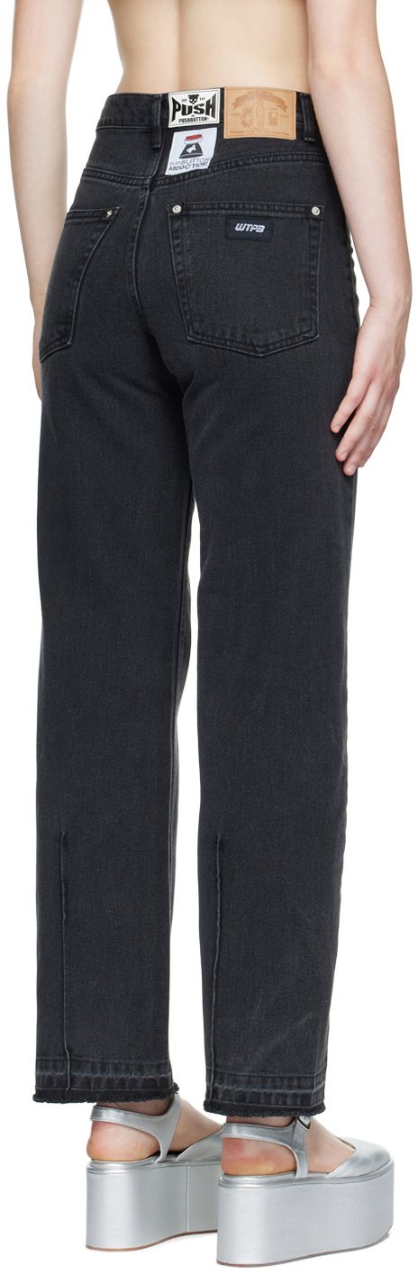Pushbutton Black Washed Relaxed Jeans Pushbutton