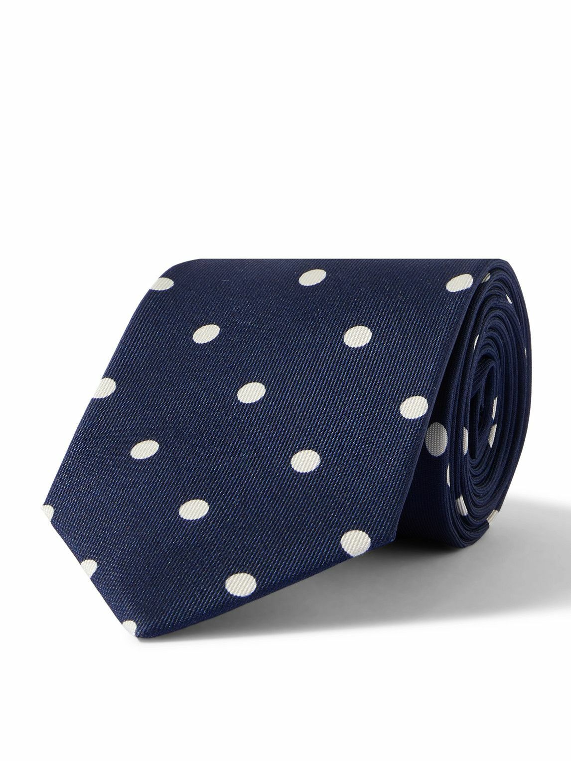 Drake's - 8cm Polka-Dot Silk-Twill Tie Drake's
