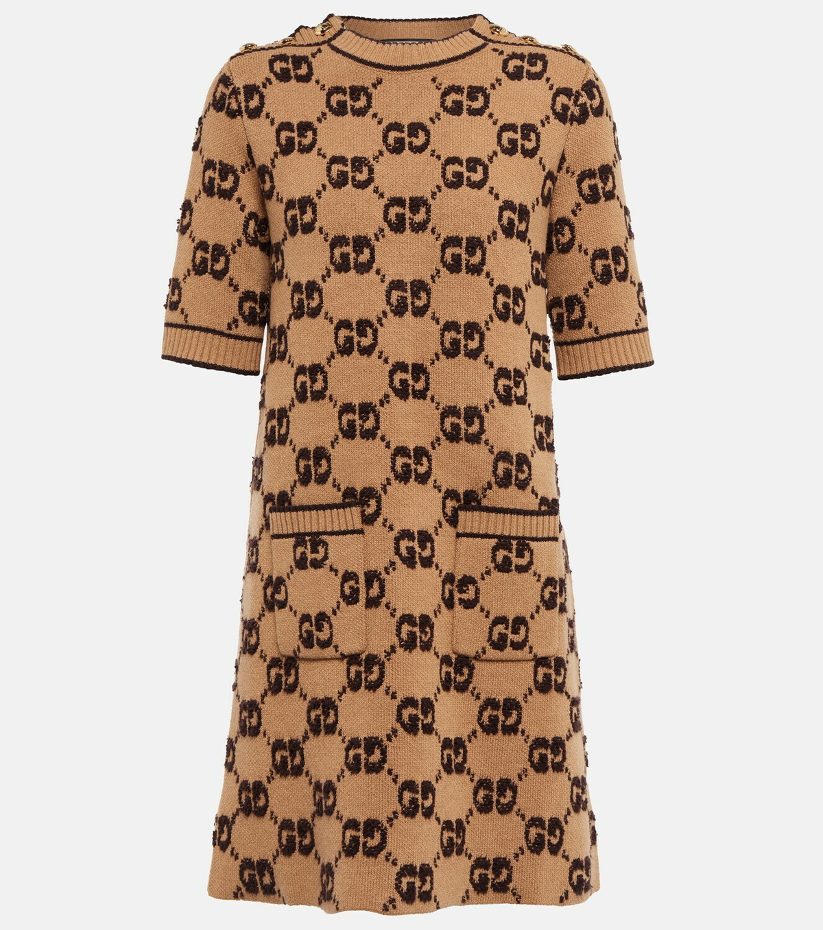 Gucci - Maxi GG wool minidress Gucci