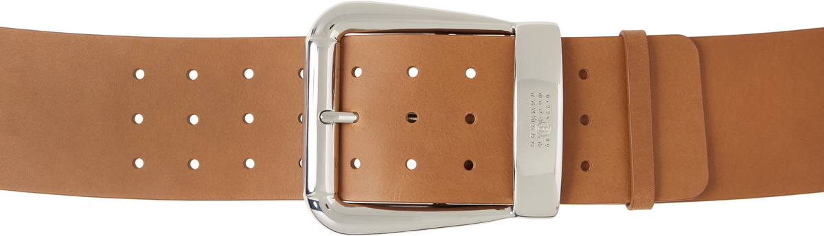 MM6 Maison Margiela Brown Buckle Belt MM6 Maison Margiela
