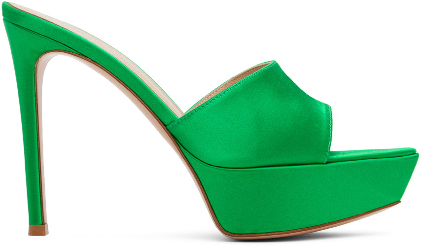 Gianvito Rossi Green Platform Heeled Sandals Gianvito Rossi