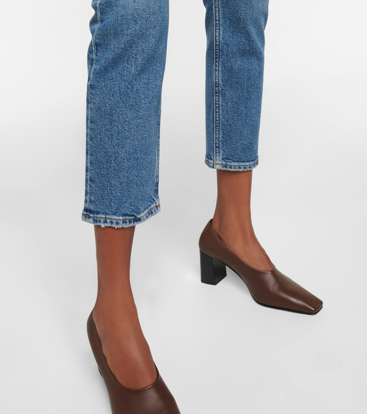 Agolde - Riley high-rise cropped slim jeans AGOLDE