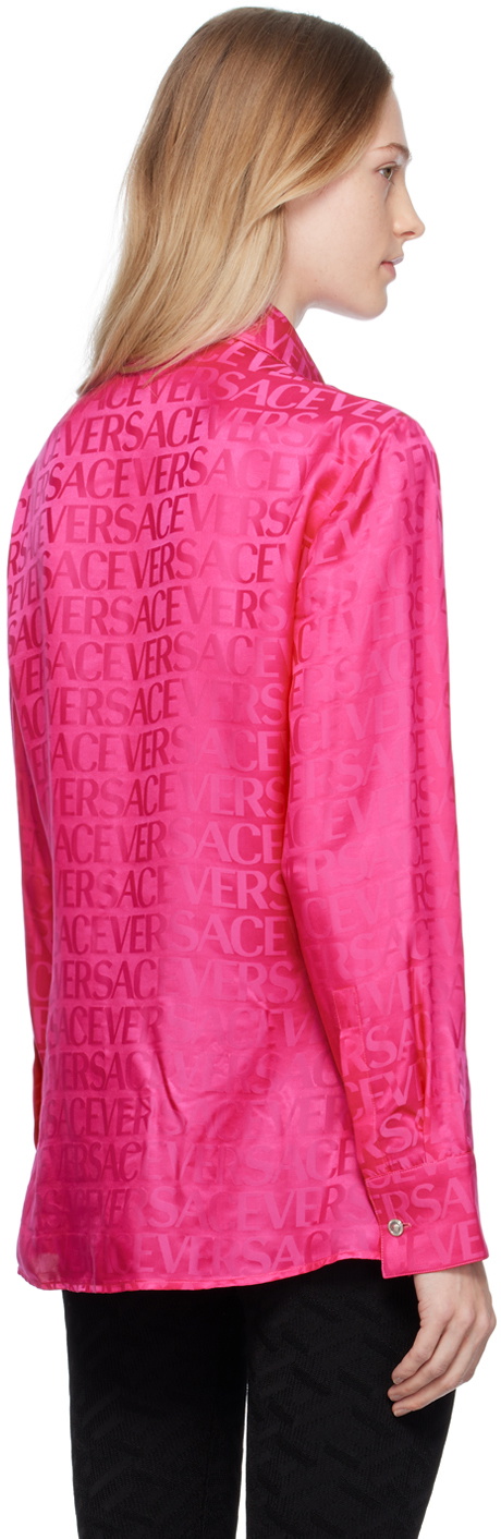 Versace Pink Allover Shirt Versace