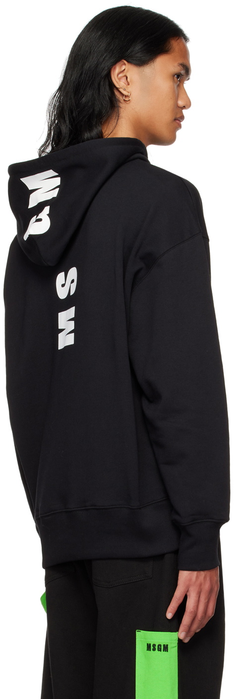 MSGM Black Drawstring Hoodie MSGM