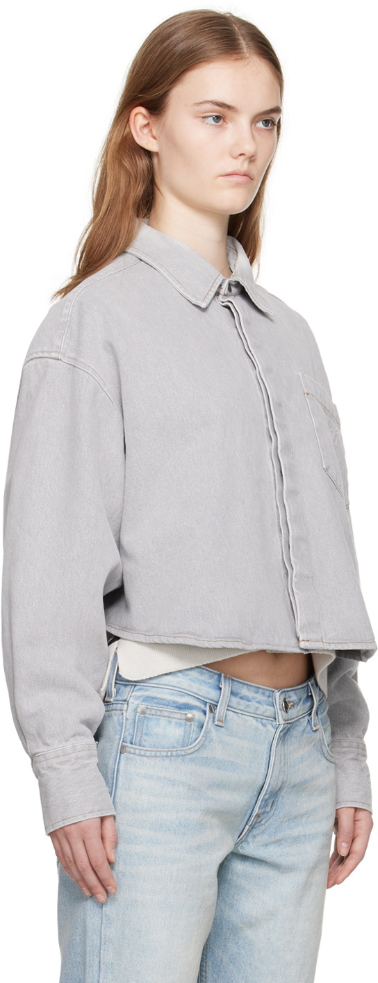 AMI Paris Gray Ami Denim Shirt AMI