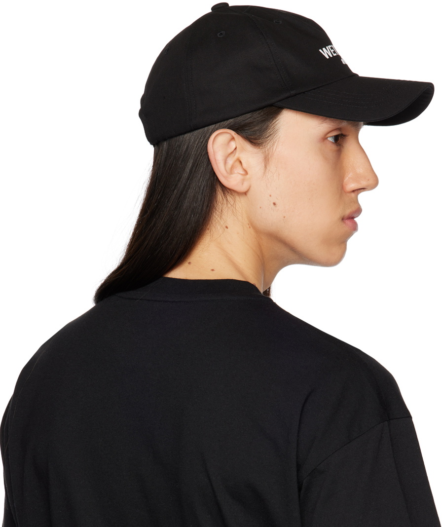 We11done Black Basic 1506 Logo Cap We11done