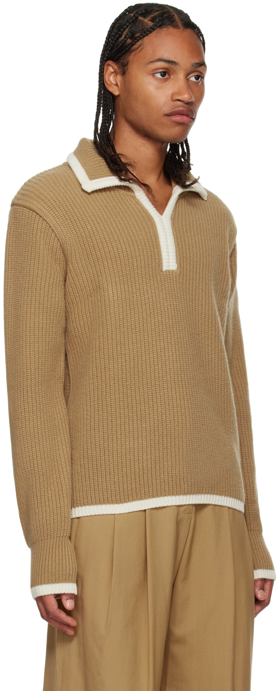 LOW CLASSIC Beige Stripe Polo Low Classic