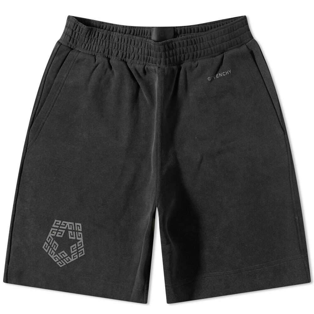 Givenchy Men's 4G Star Logo Sweat Short in Grey Givenchy