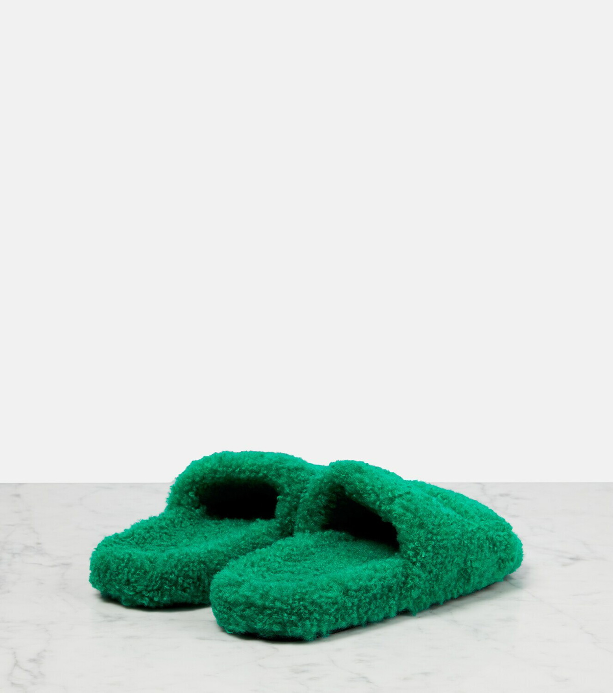 Balenciaga - Furry faux shearling slides Balenciaga