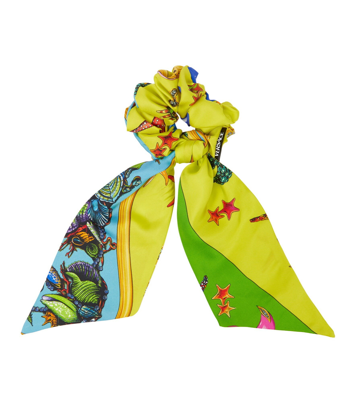Versace - Trésor de la Mer printed silk twill scrunchie Versace