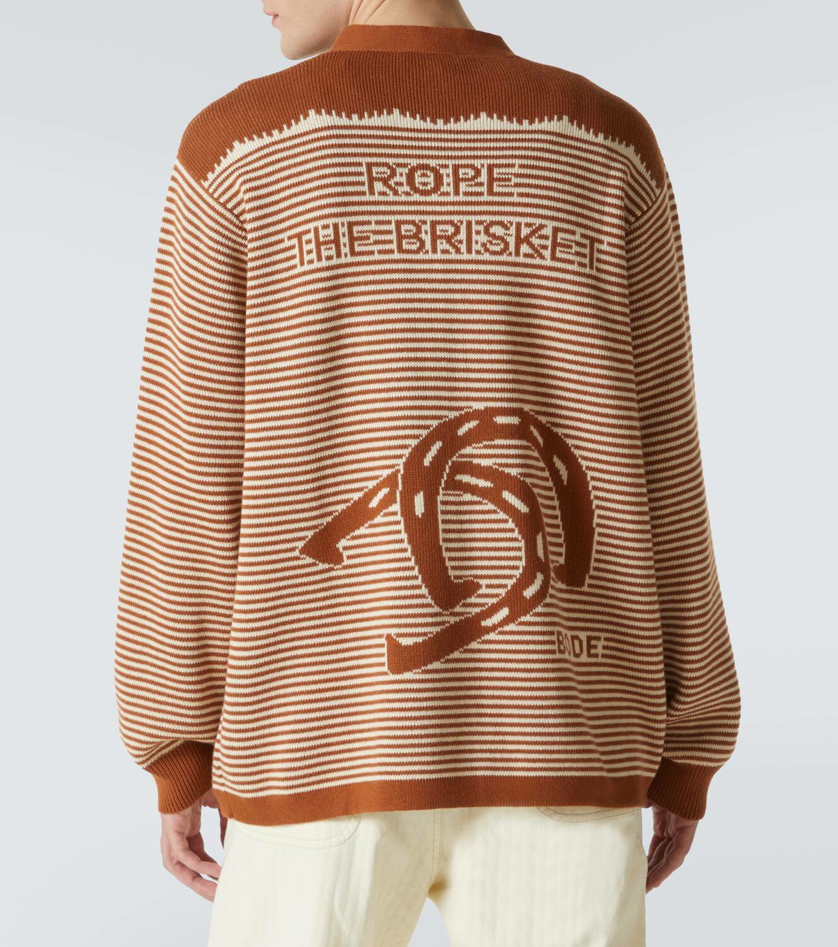 Bode Buckaroo striped cotton cardigan Bode