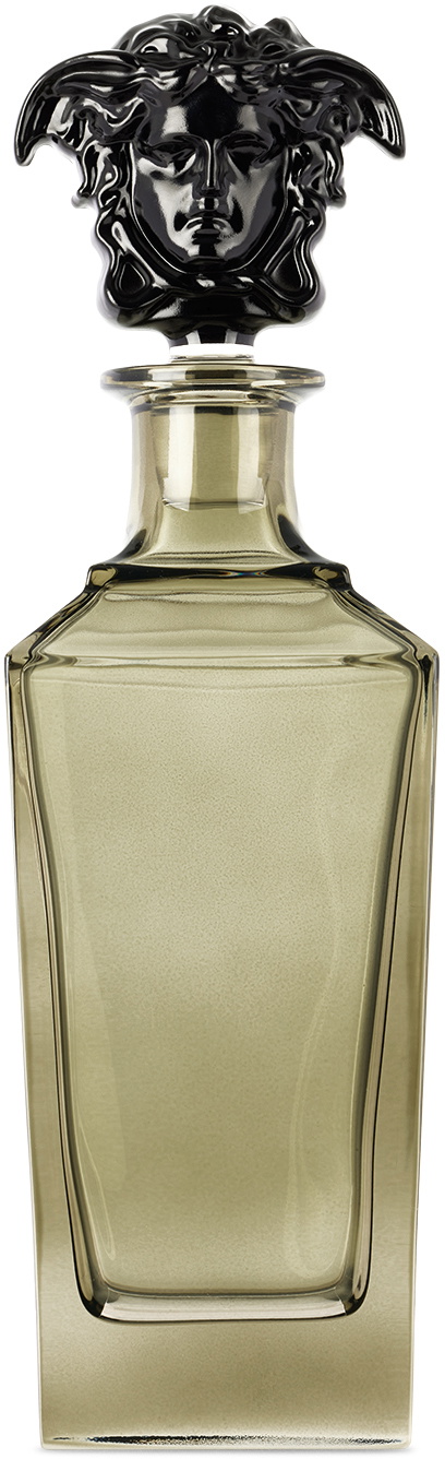 Versace Black Rosenthal Medusa Lumière Decanter Versace