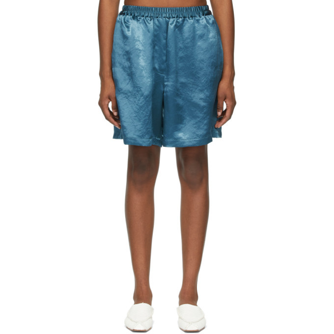 Acne Studios Blue Satin Shorts Acne Studios