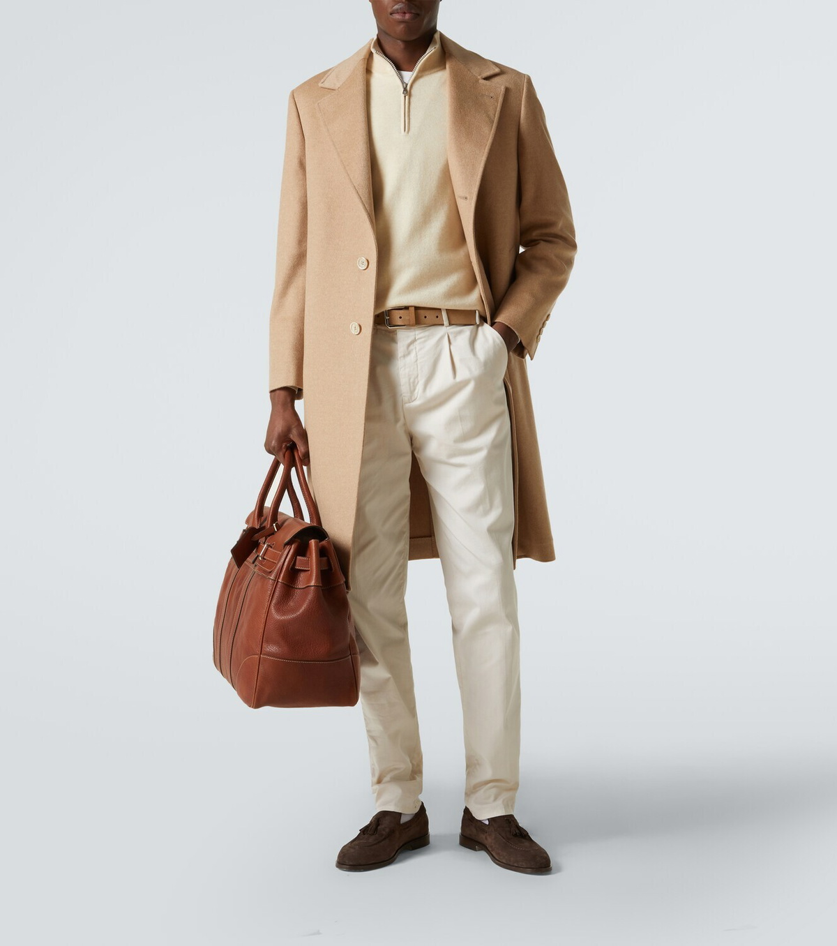 Brunello Cucinelli Beaver Cashmere And Wool Coat Brunello Cucinelli