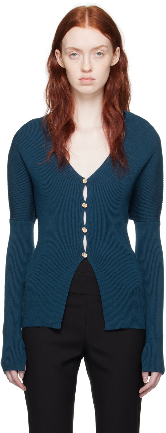 Lanvin Blue Button Cardigan Lanvin