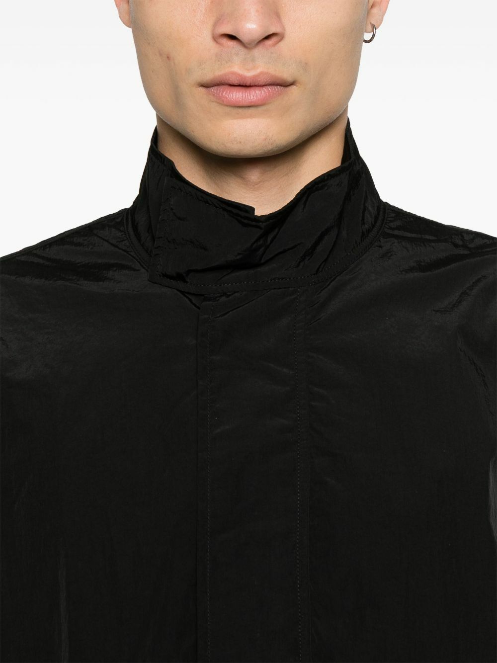 Studio Nicholson Black Elasticated Bomber Jacket Studio Nicholson