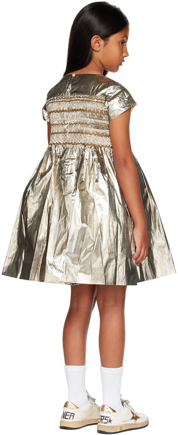 Bonpoint Kids Gold Duchesse Dress Bonpoint