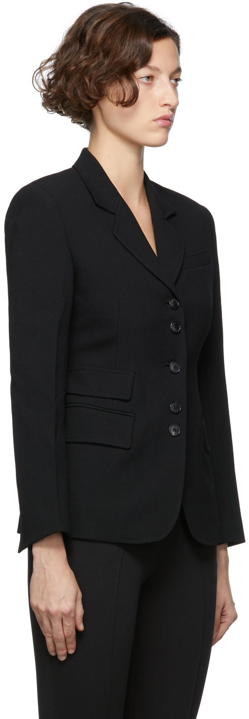 Recto Black Wool Single Breasted Blazer Recto