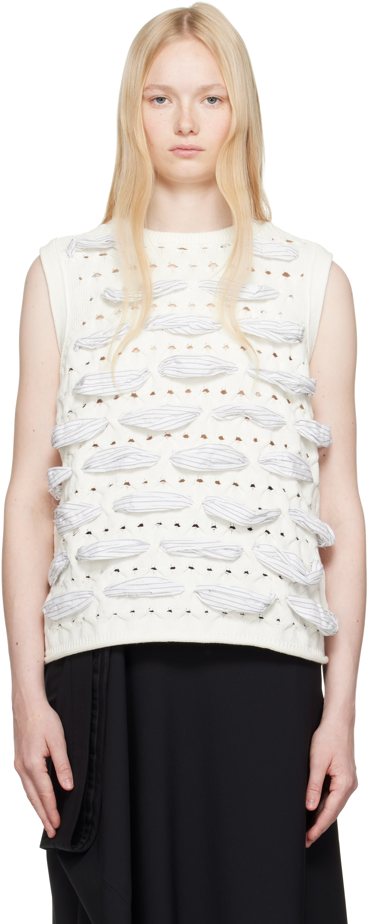 ADER error: White Product. 58 Knit Vest | SSENSE ADER error: White Product. 58 Knit Vest | SSENSE