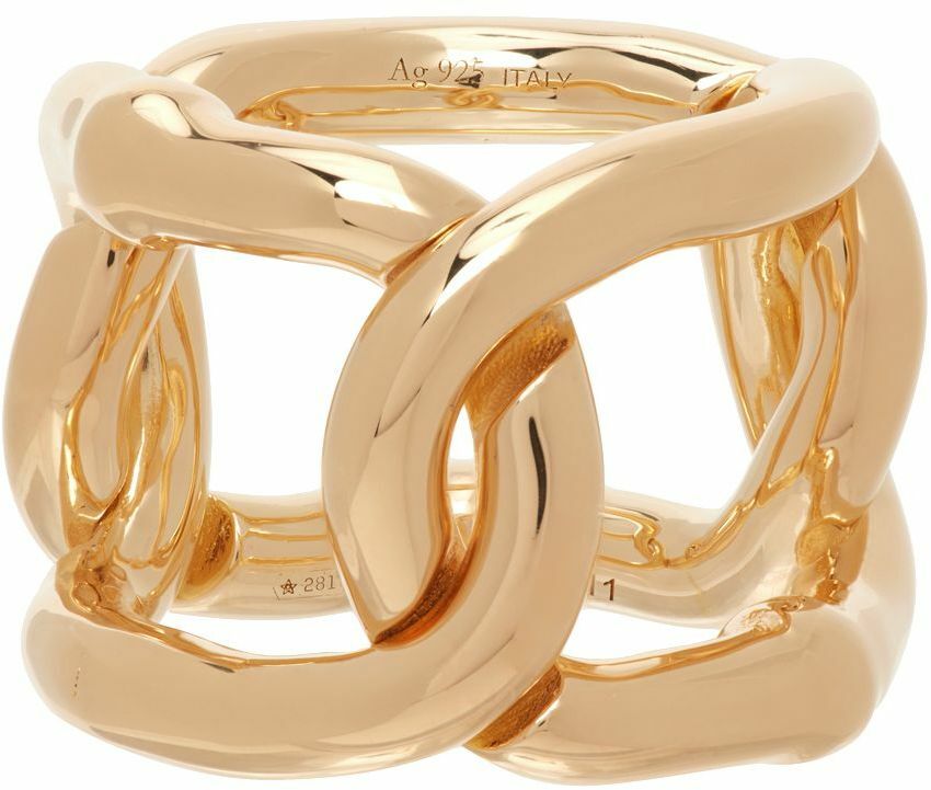 Bottega Veneta Gold Chains Ring Bottega Veneta