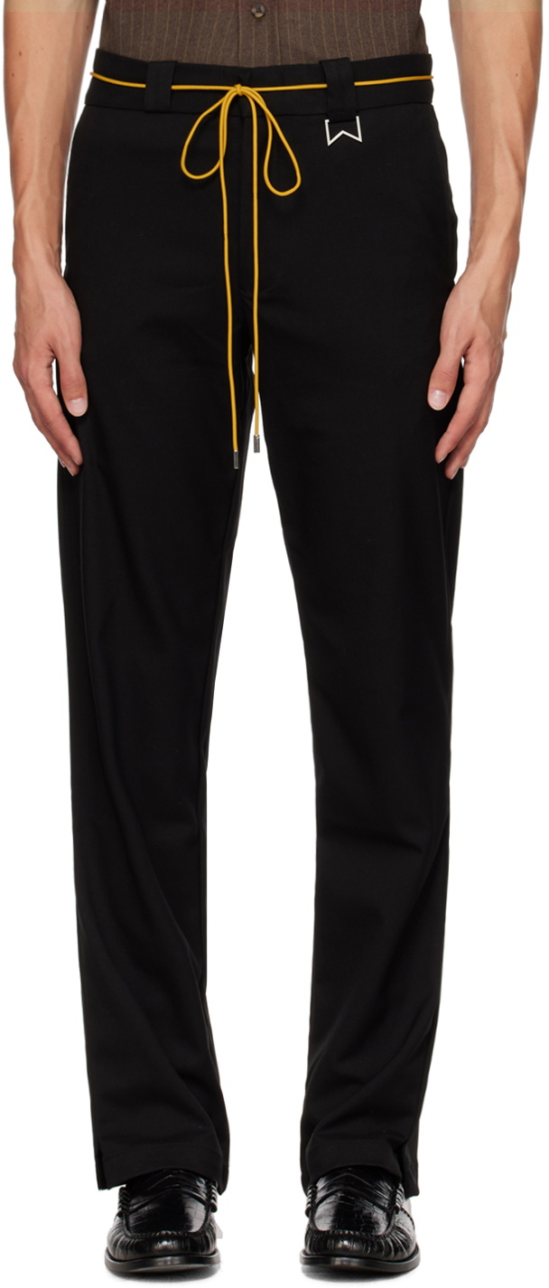 Rhude Black Drawstring Trousers Rhude