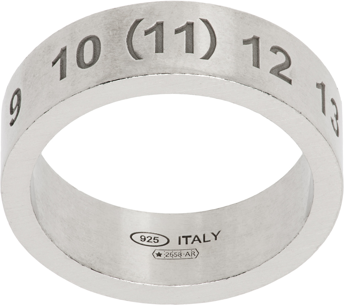 Maison Margiela Silver Number Reference Ring Maison Margiela