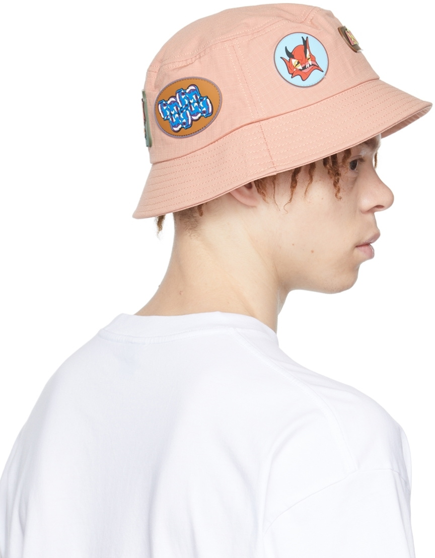 Brain Dead Pink Metal Bucket Hat Brain Dead