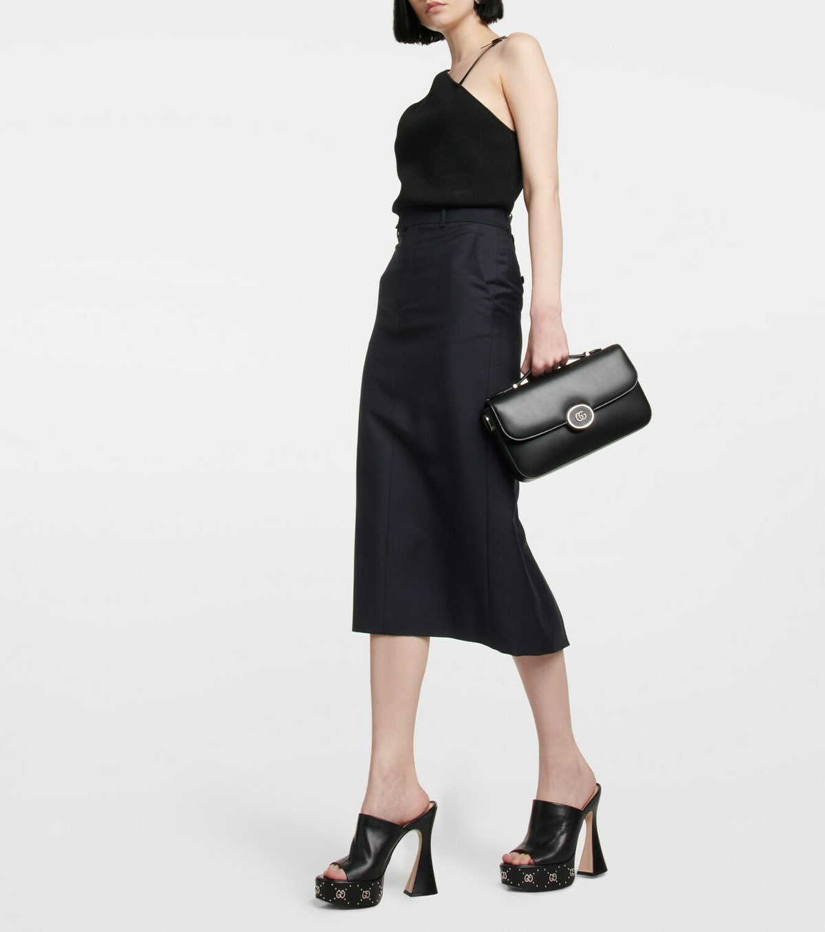 Gucci GG leather platform sandals Gucci