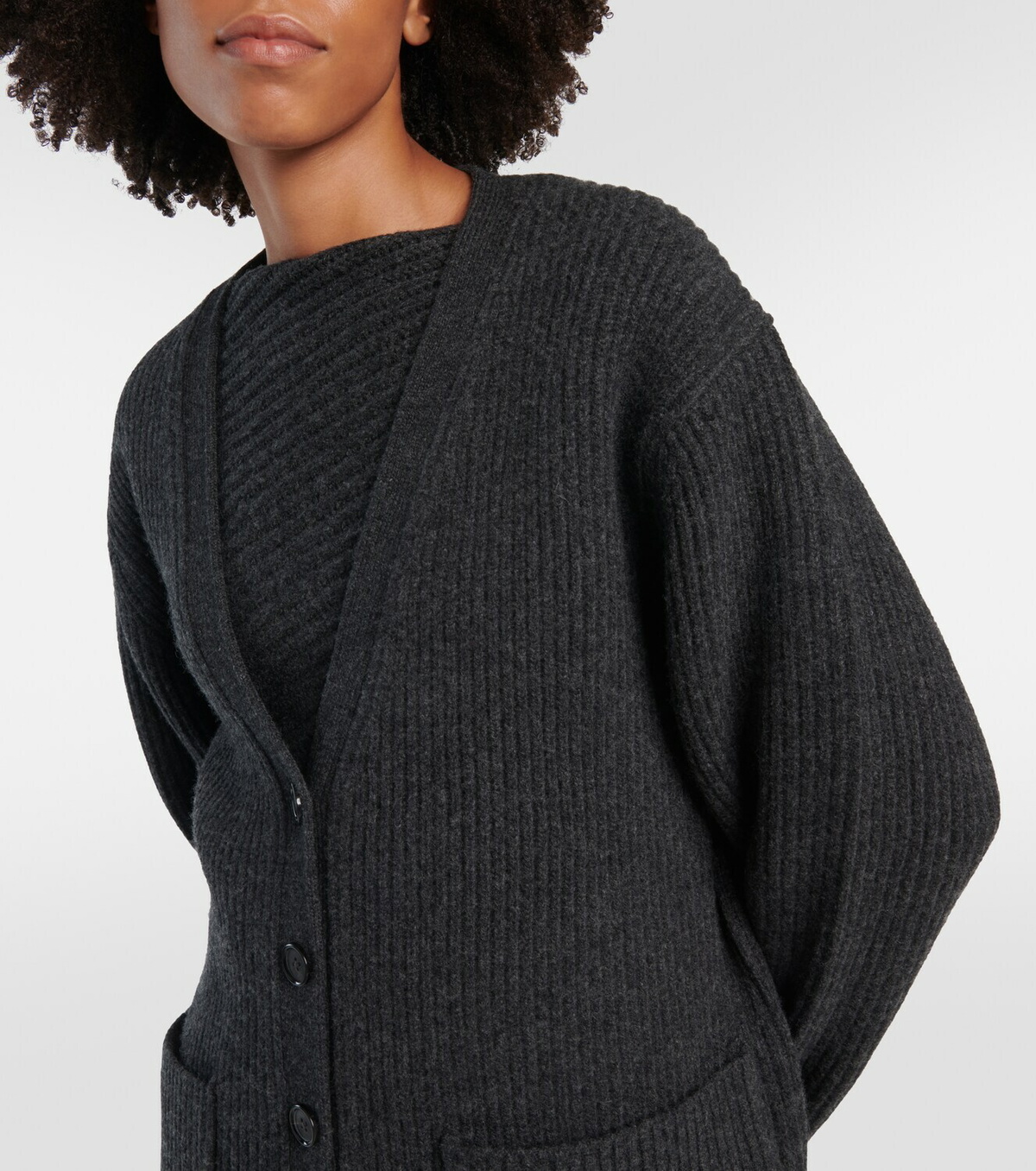 Toteme Oversized rib-knit wool cardigan Toteme