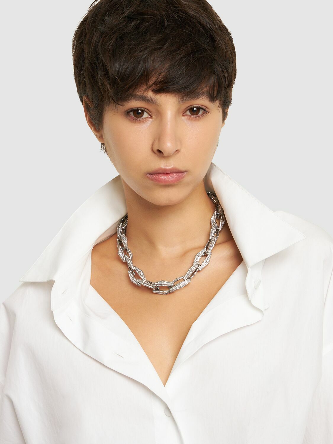 JIMMY CHOO - Diamond Effect Collar Necklace Jimmy Choo