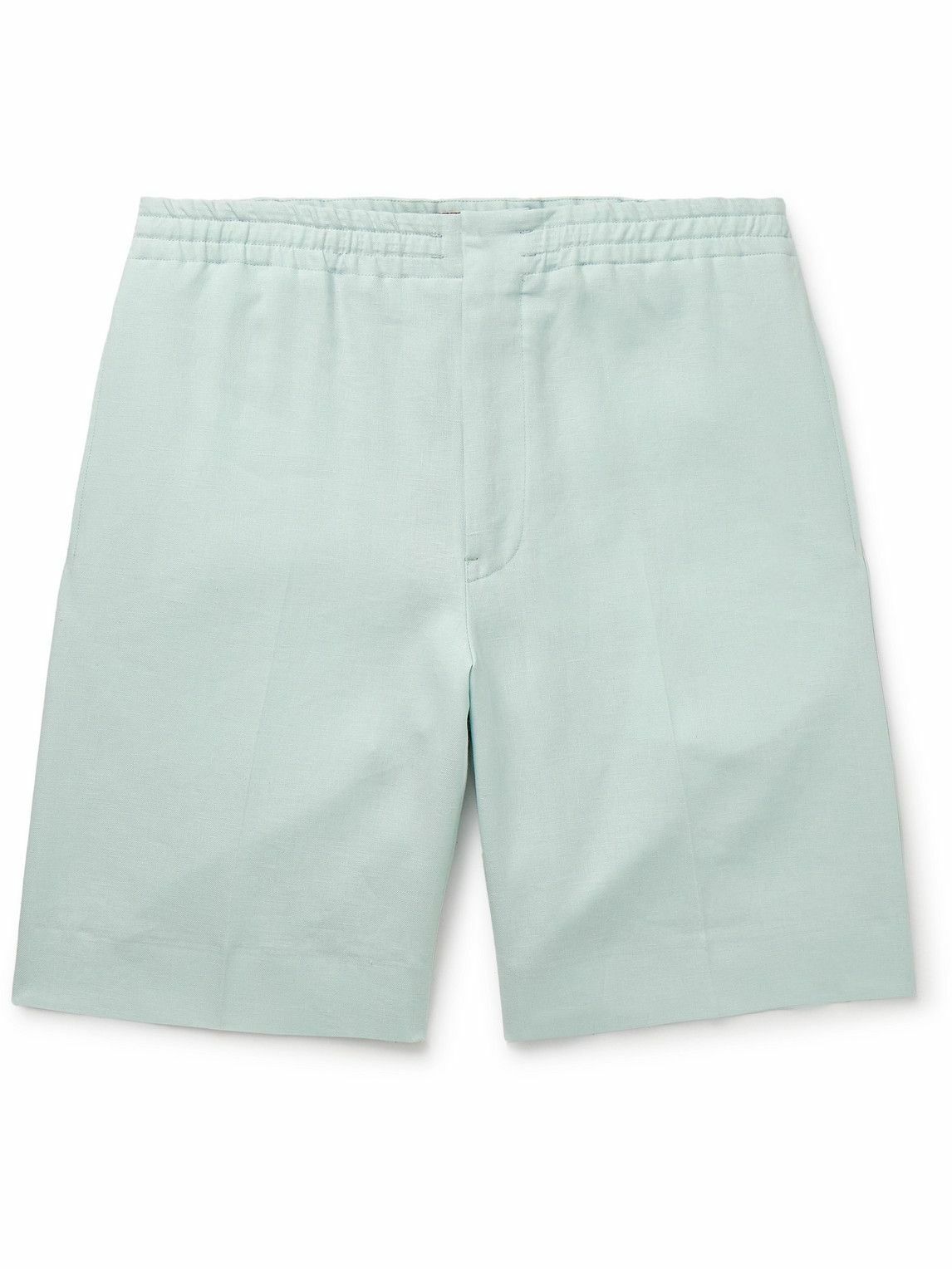 Zegna - Straight-Leg Linen Shorts - Blue Zegna