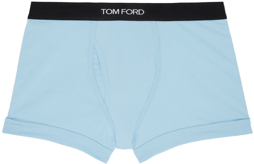 TOM FORD Blue Jacquard Boxers TOM FORD