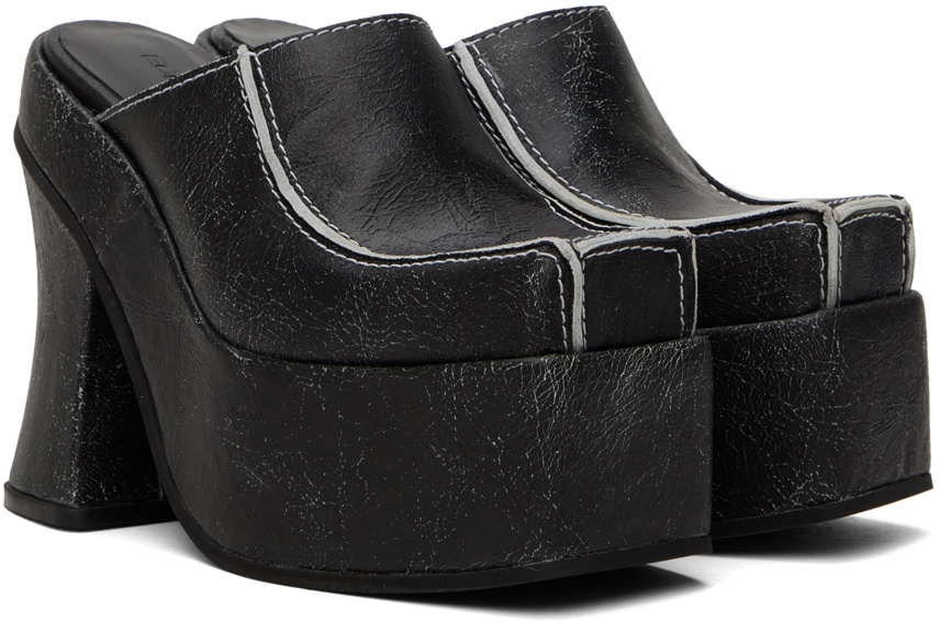 Eckhaus Latta Gray Platform Mules Eckhaus Latta