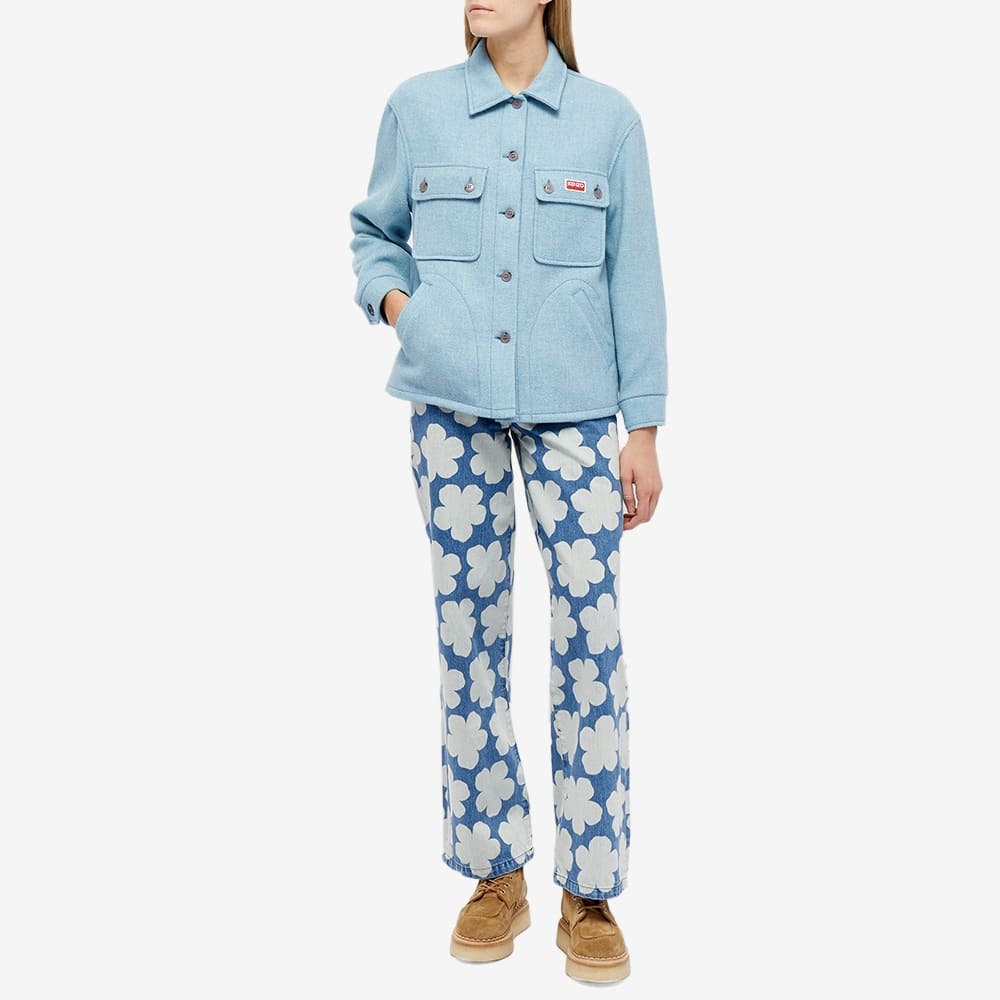 Kenzo Women's Wool Overshirt in Sky Blue Kenzo