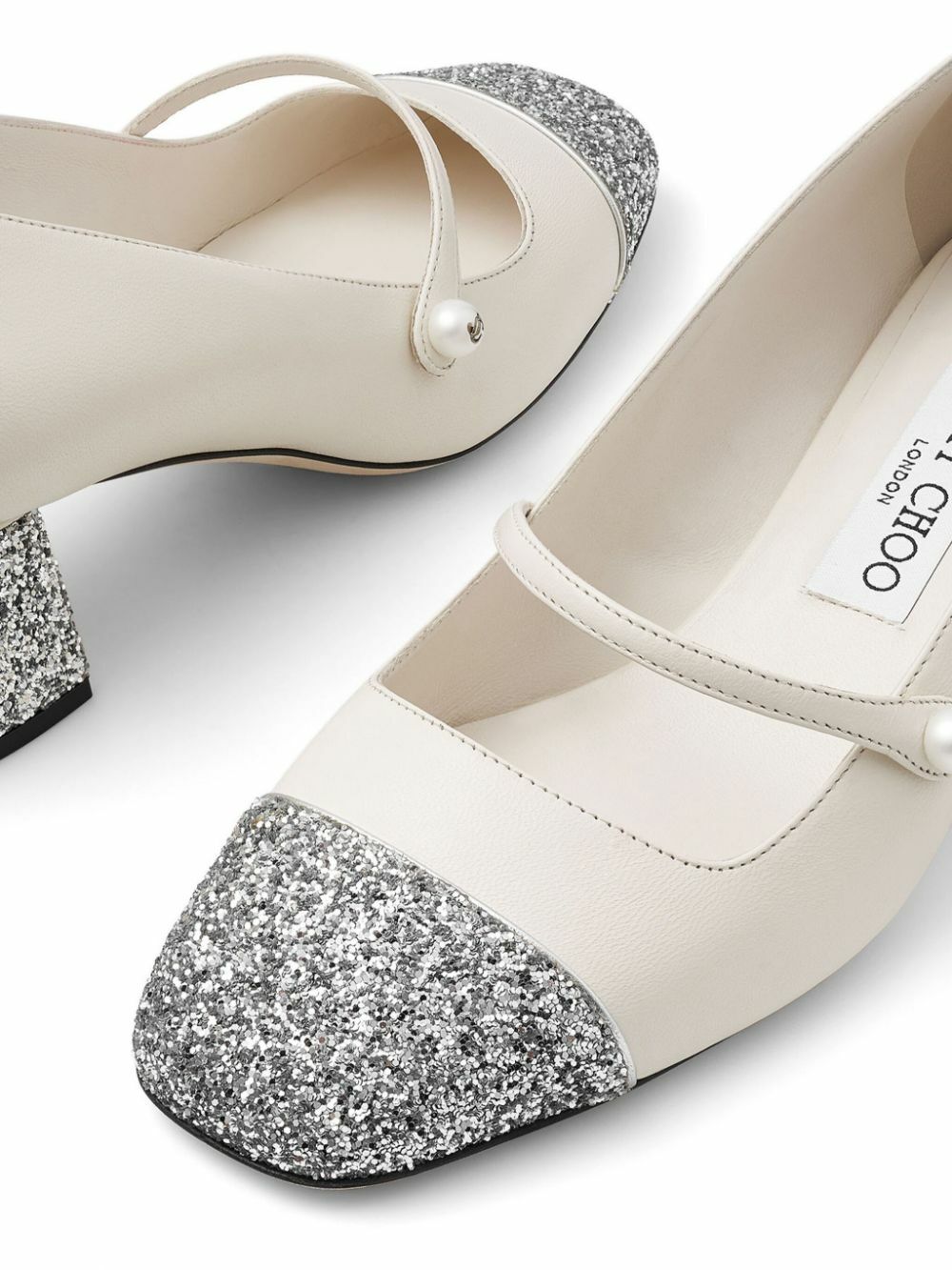 JIMMY CHOO - Elisa 45 Glittered Leather Pumps Jimmy Choo