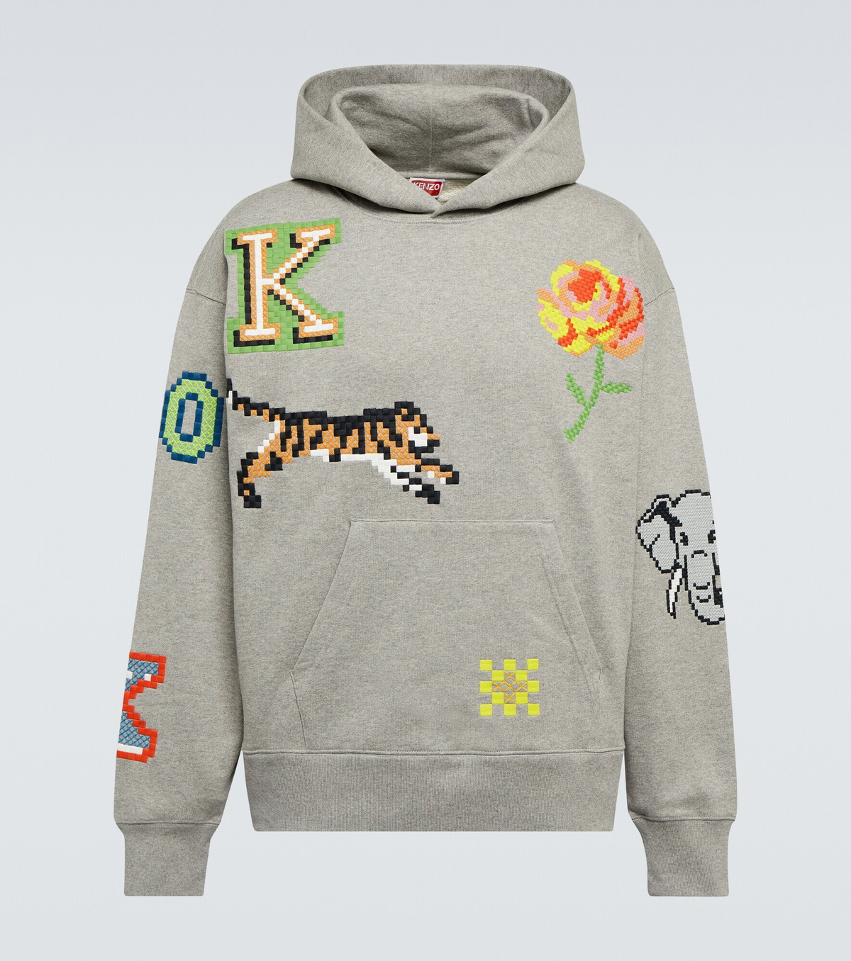 Kenzo - Embroidered cotton hoodie Kenzo