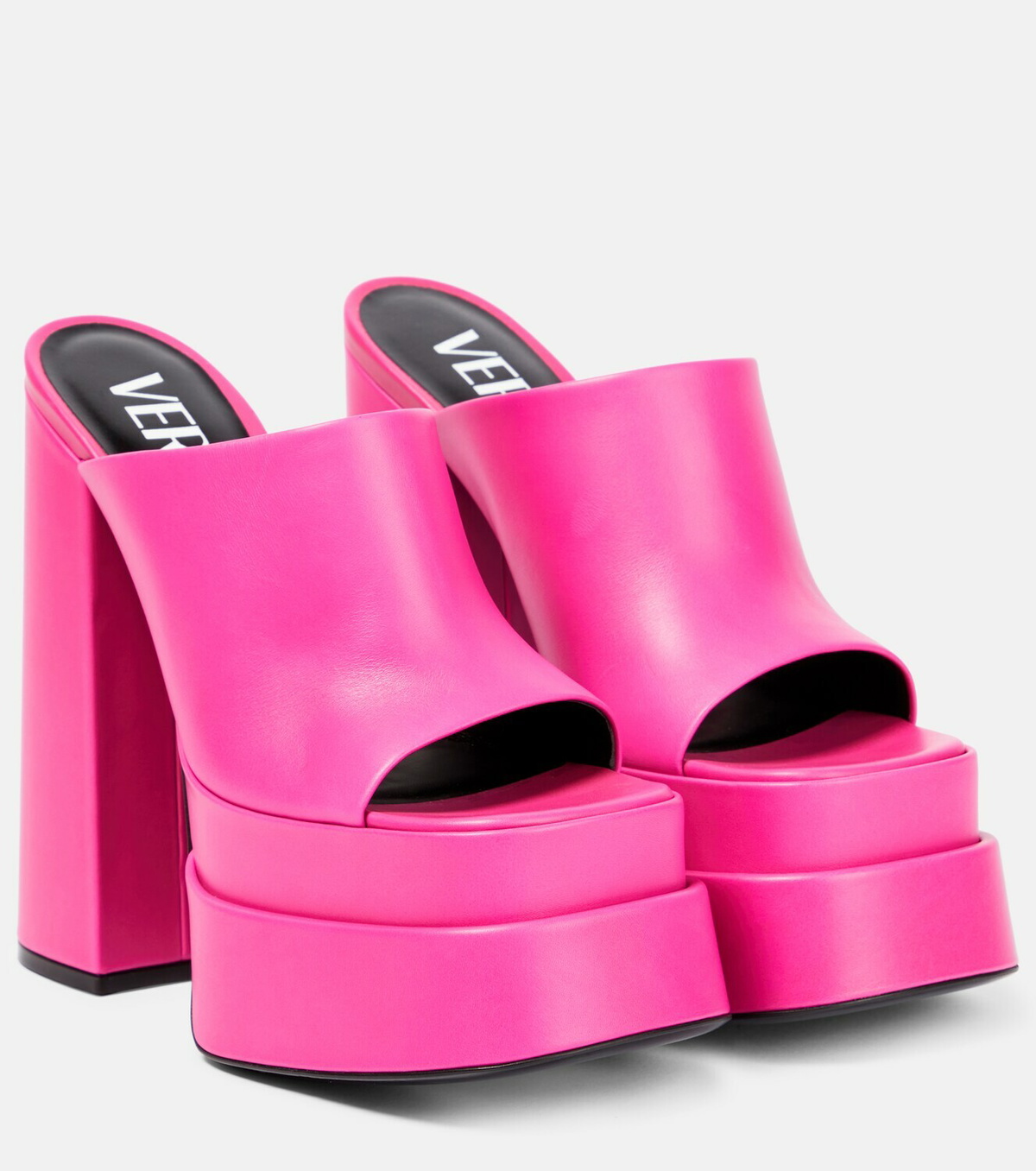 Versace - Leather platform mules Versace