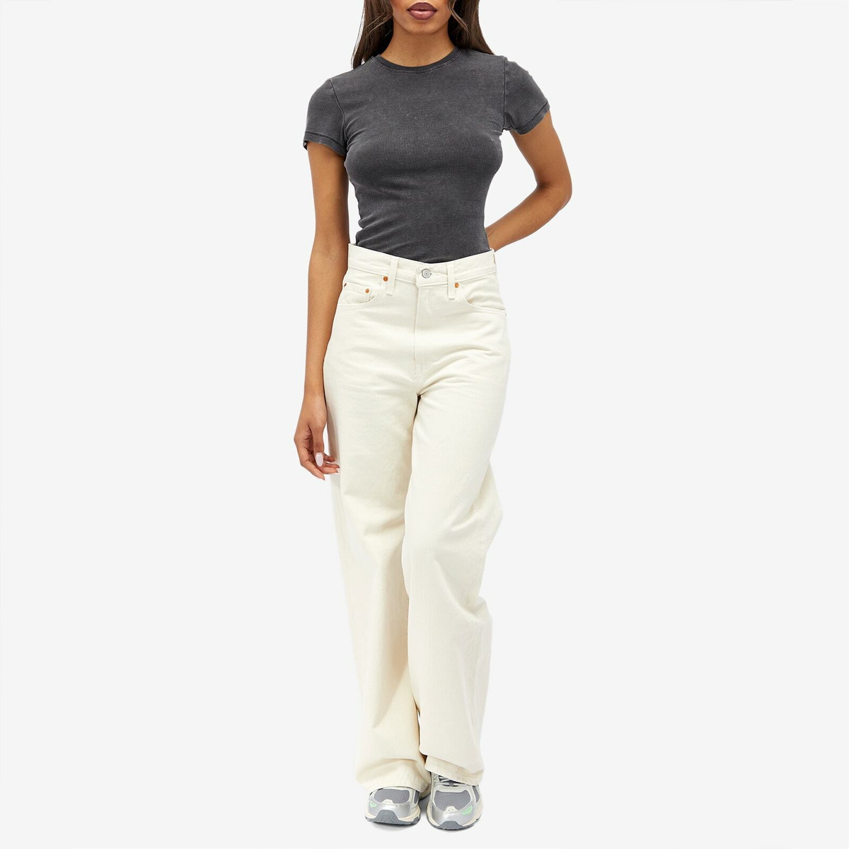 Levi's Women's Wide Leg Jeans in White Levi's Red