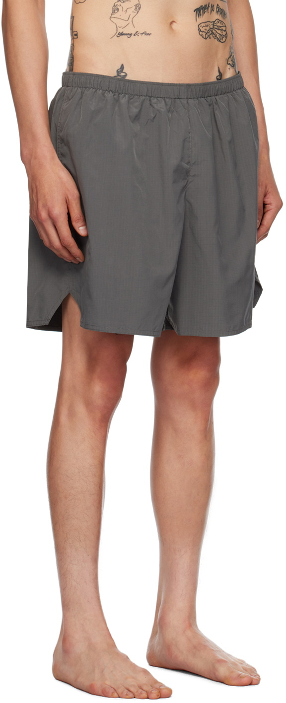 Acne Studios Khaki Reflective Swim Shorts Acne Studios