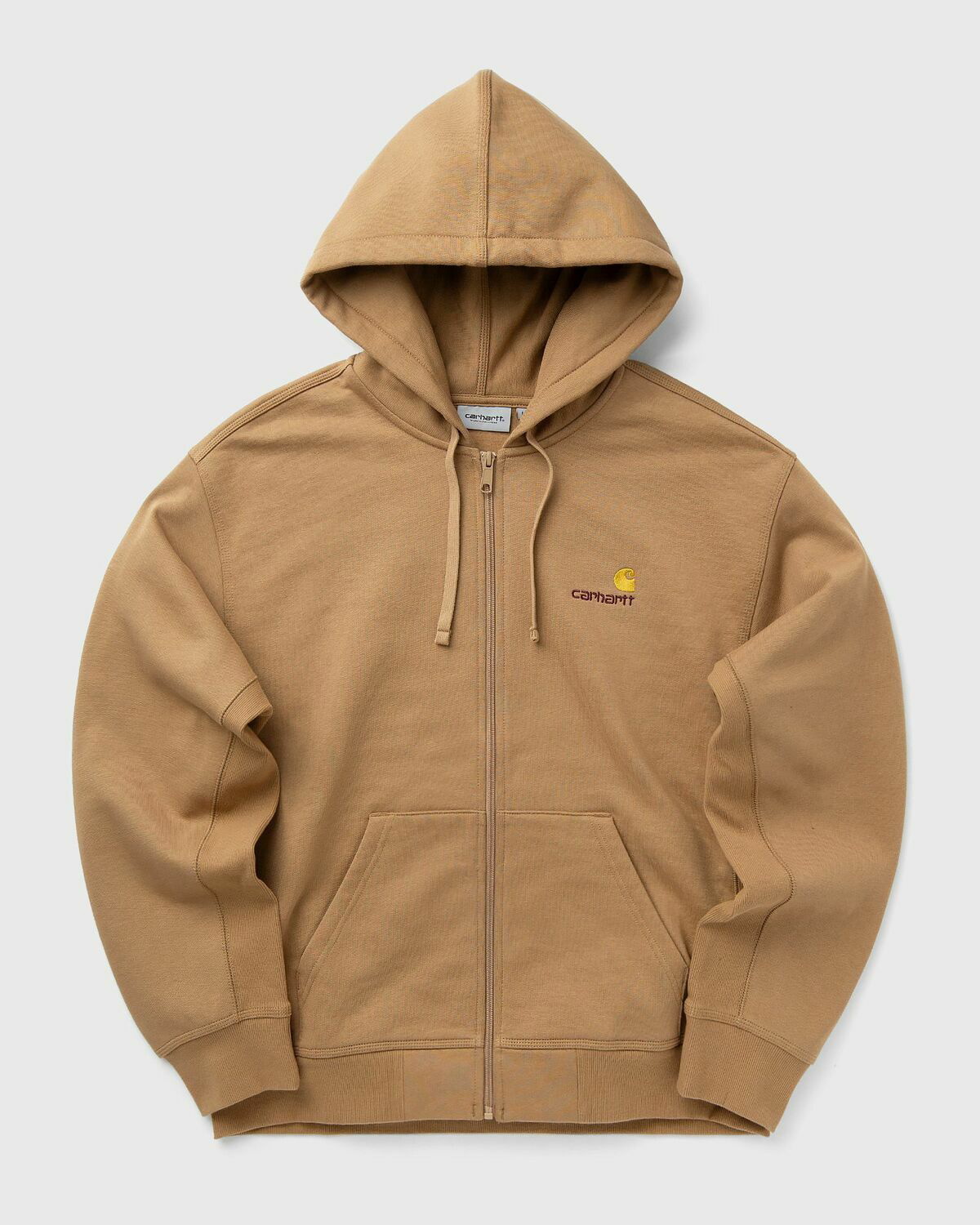 Carhartt Wip Hooded American Script Jacket Brown - Mens - Hoodies ...